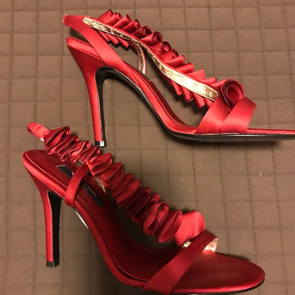 Nina | Shoes | Sexy Red Satin Sandal | Poshmark